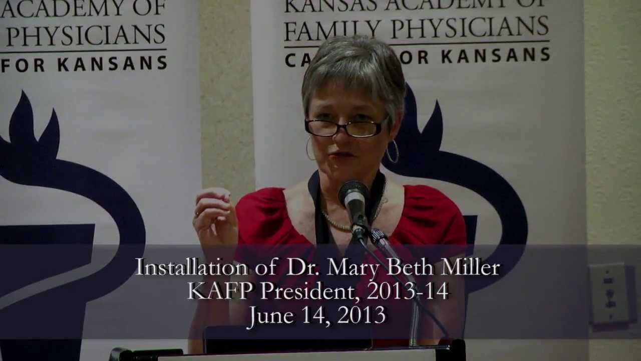 Inaugural Address of Dr. Mary Beth Miller, KAFP President - YouTube