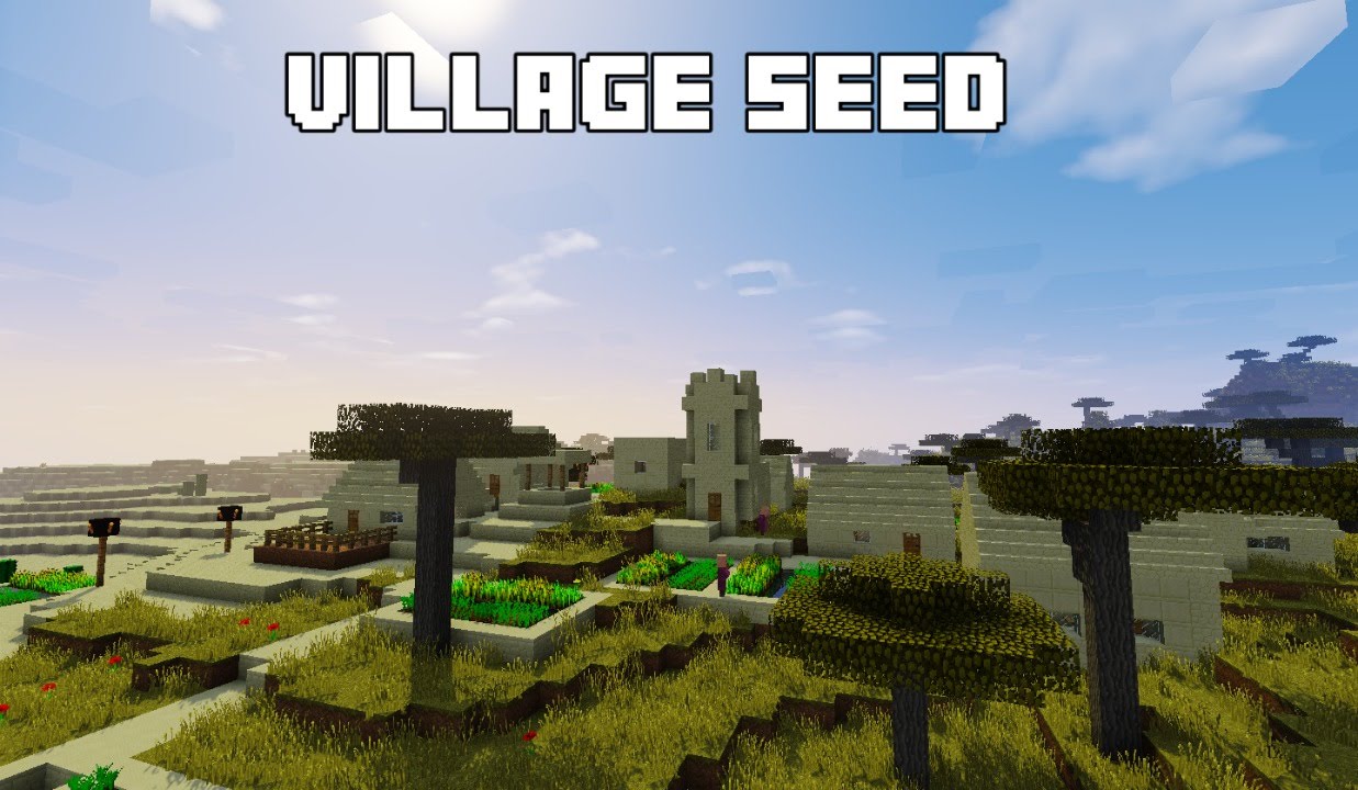 Cool NPC Village spawn Minecraft Seed 1.8.6 - YouTube