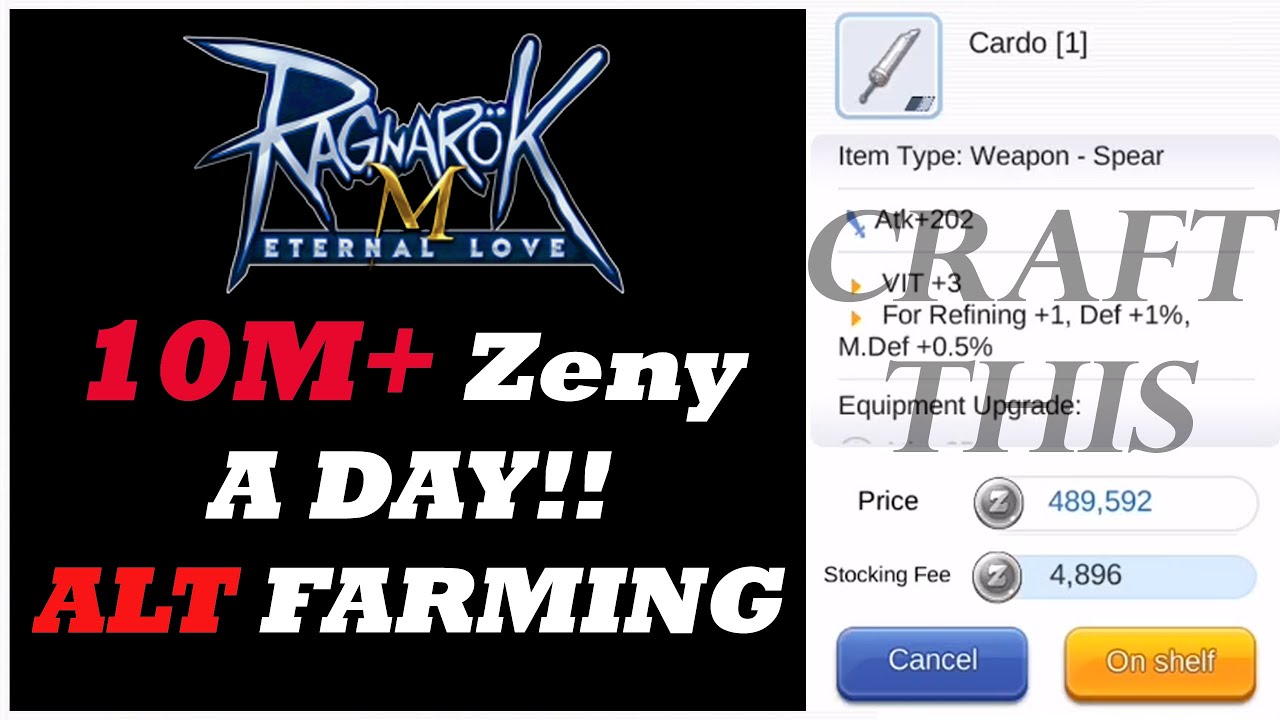 How to be rich in ragnarok mobile eternal love fast | Ragnarok mobile ...