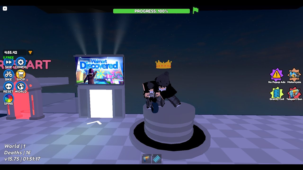 Obby But You're On A Bike Roblox Hyper Bike PB - YouTube