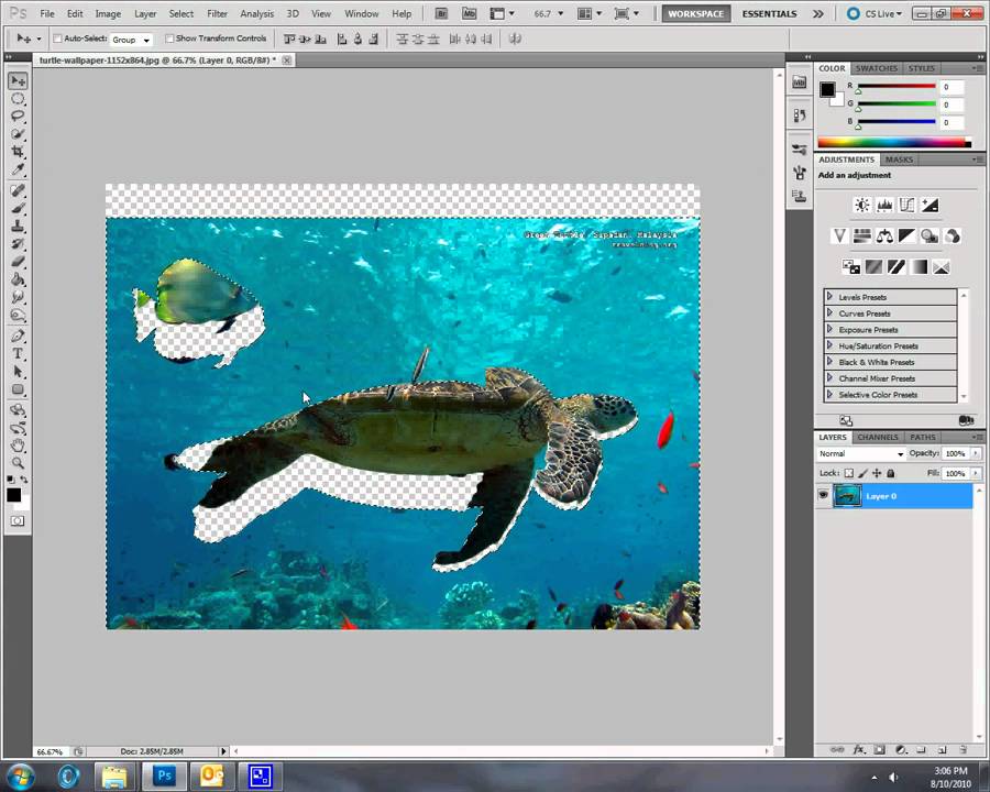 Photoshop CS5 Tutorial - Cutting object out of an image - YouTube