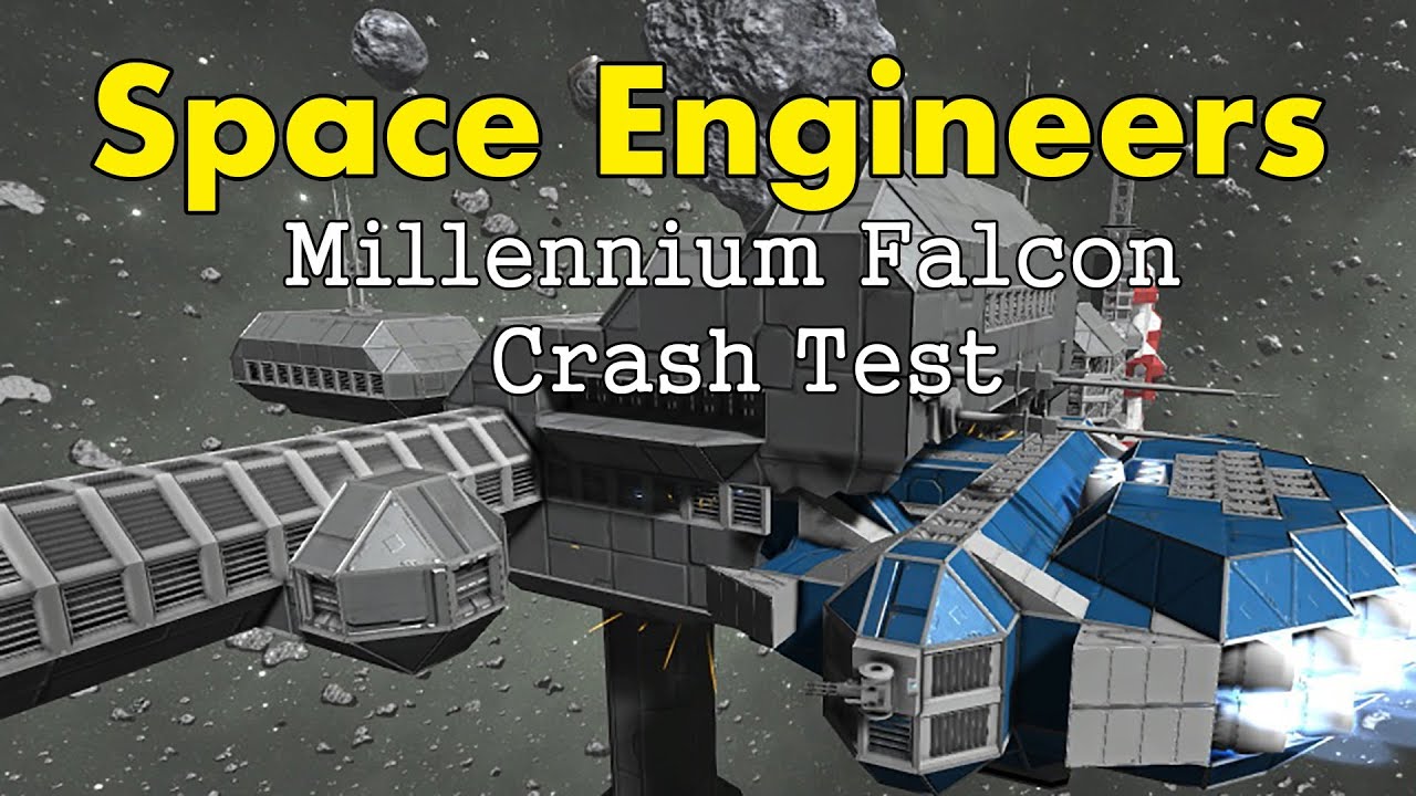 Space Engineers - Millennium Falcon Crash Test! - YouTube