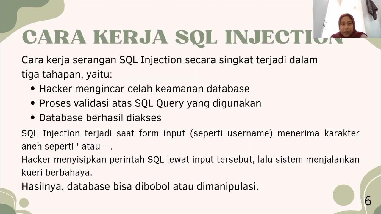 TUGAS PRESENTASI SQL INJECTION MATA KULIAH KEAMANAN KOMPUTER - YouTube