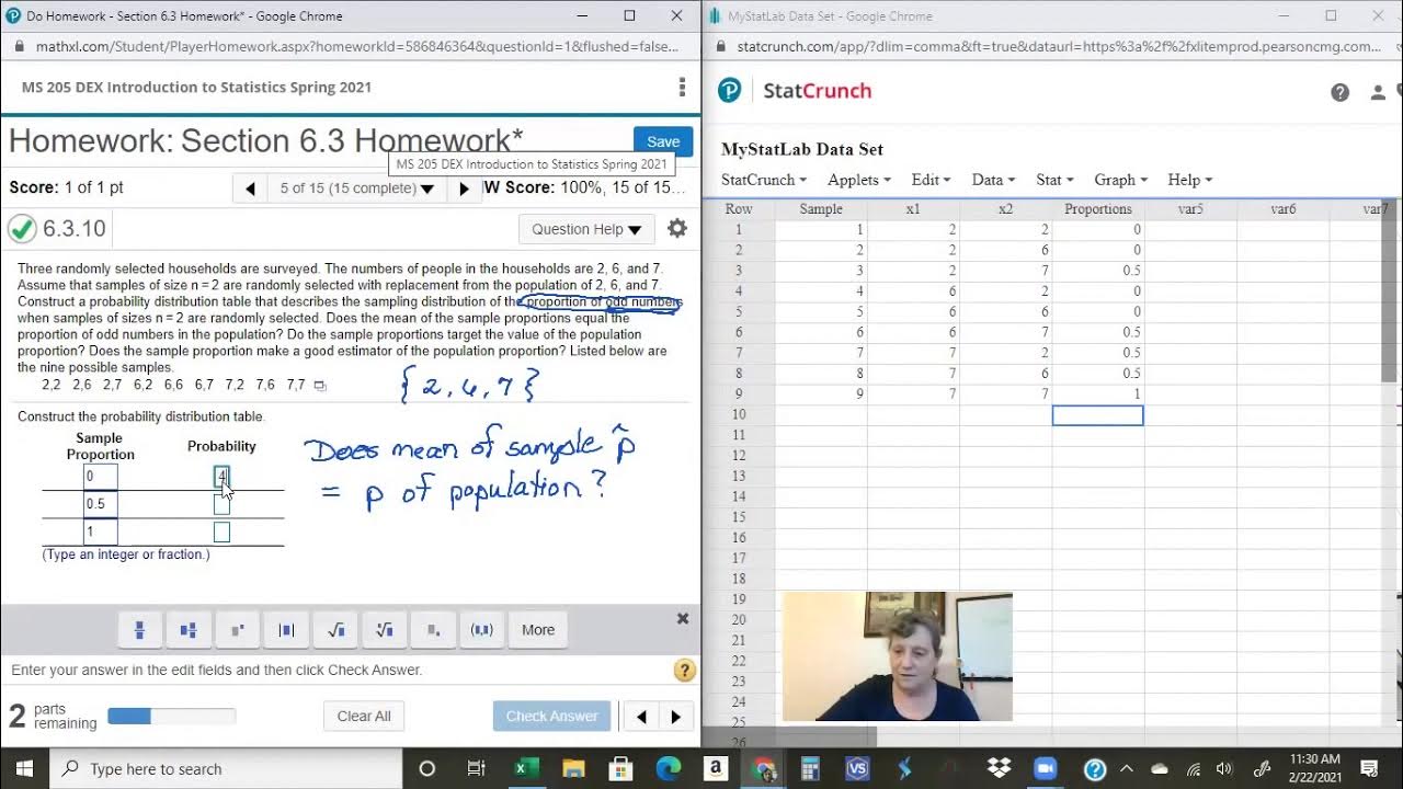 Sampling Distributions of Proportions Using StatCrunch - YouTube
