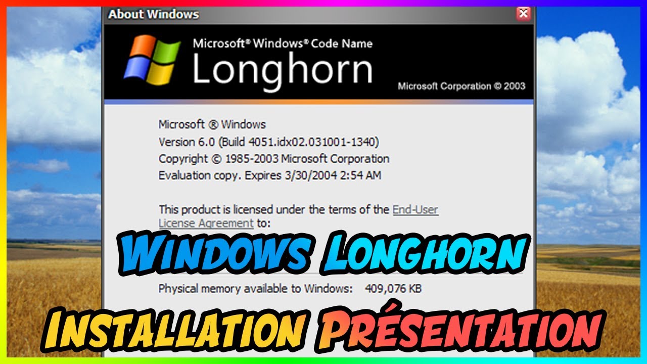 Présentation de Windows longhorn build 4083 - YouTube