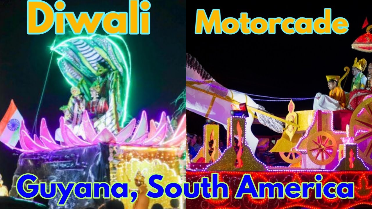 Diwali Motorcade Guyana || Diwali Celebration in South America ...