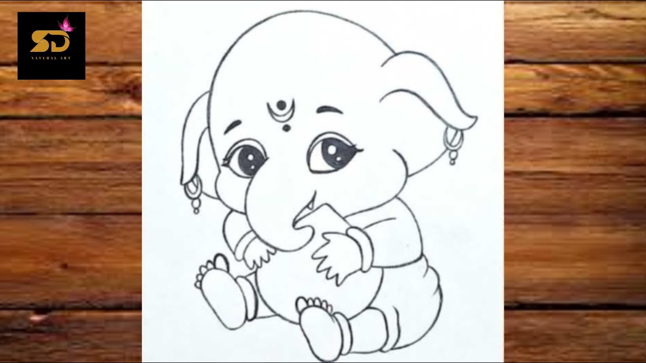 Pencil drawing of baal ganesha | easy baal ganesha drawing step by step ...
