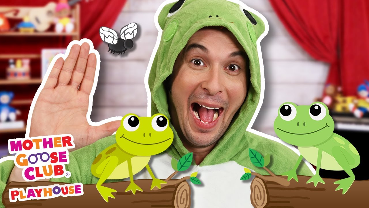 Hip and Hop Along! | Five Green and Speckled Frogs | Mother Goose Club ...