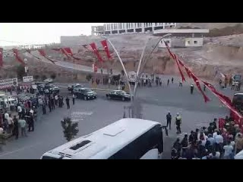 Cumhurbaşkanı Recep Tayyip Erdoğan Mardin’e Giriş Yaparken Halkın Çoşkusu