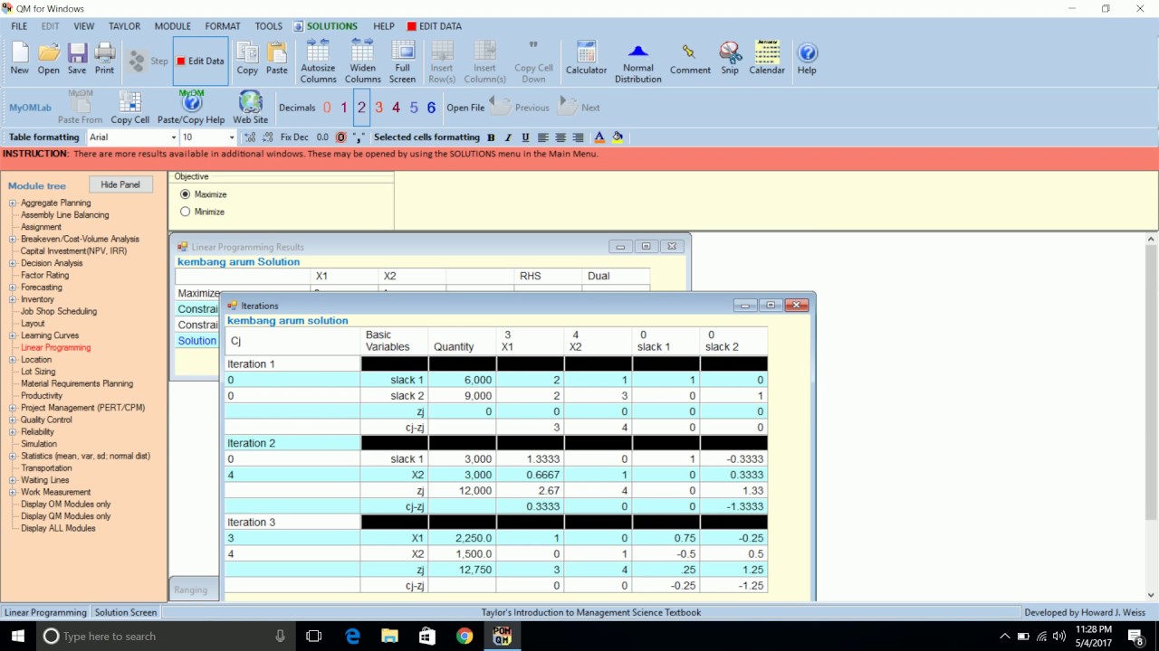 2017 1 Riset Operasi QM for Windows 05052017 1 - YouTube
