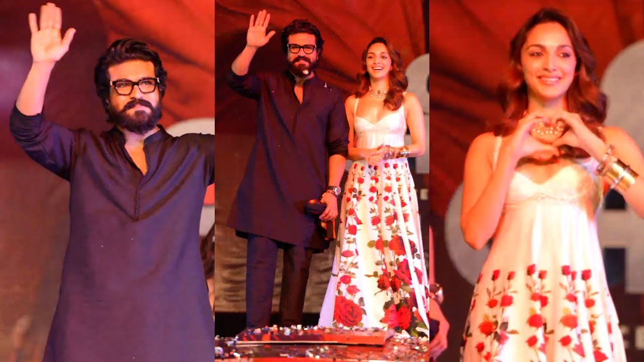 Ram Charan CRAZE in Lucknow | Ram Charan & Kiara Advani Crazy Entry at ...