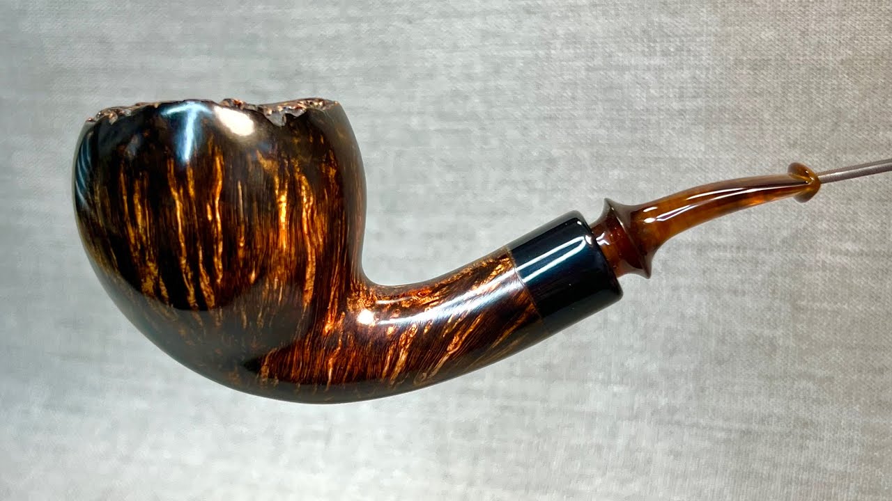 SederCraft Rustic tobacco pipe with plateau top - YouTube