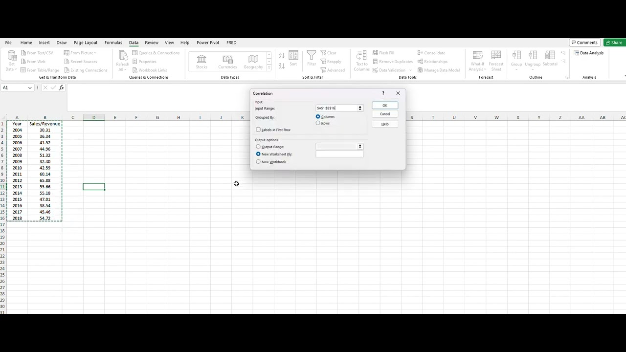4 Correlation Calculation In Excel Using Data Analysis Tool A Step by 4-correlation-calculation-in-excel-using-data-analysis-tool-a-step-by