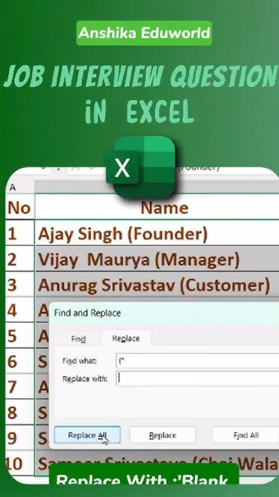 Excel Interview Questions and Answer #tips_and_tricks #trendingshorts #ytshort - YouTube