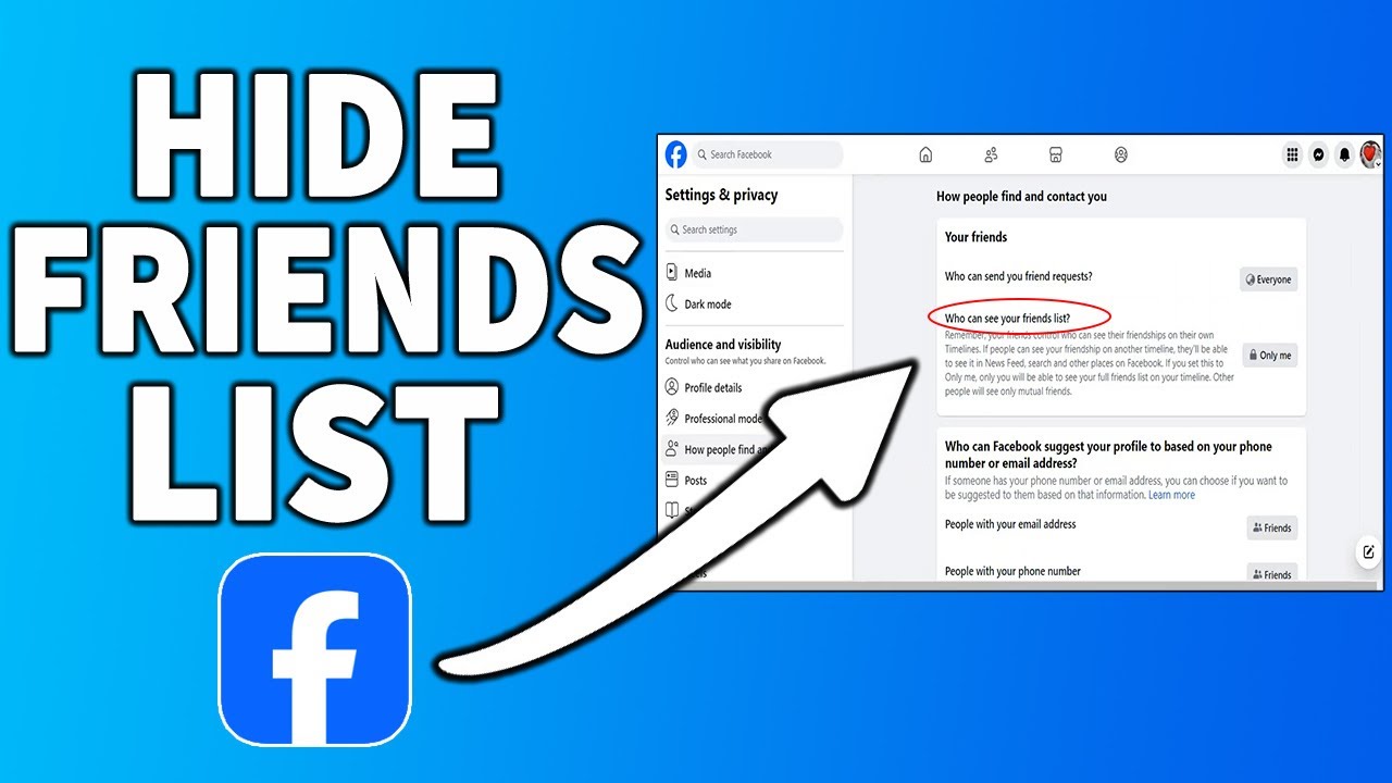 How to hide friends list on Facebook [Update 2024] - YouTube