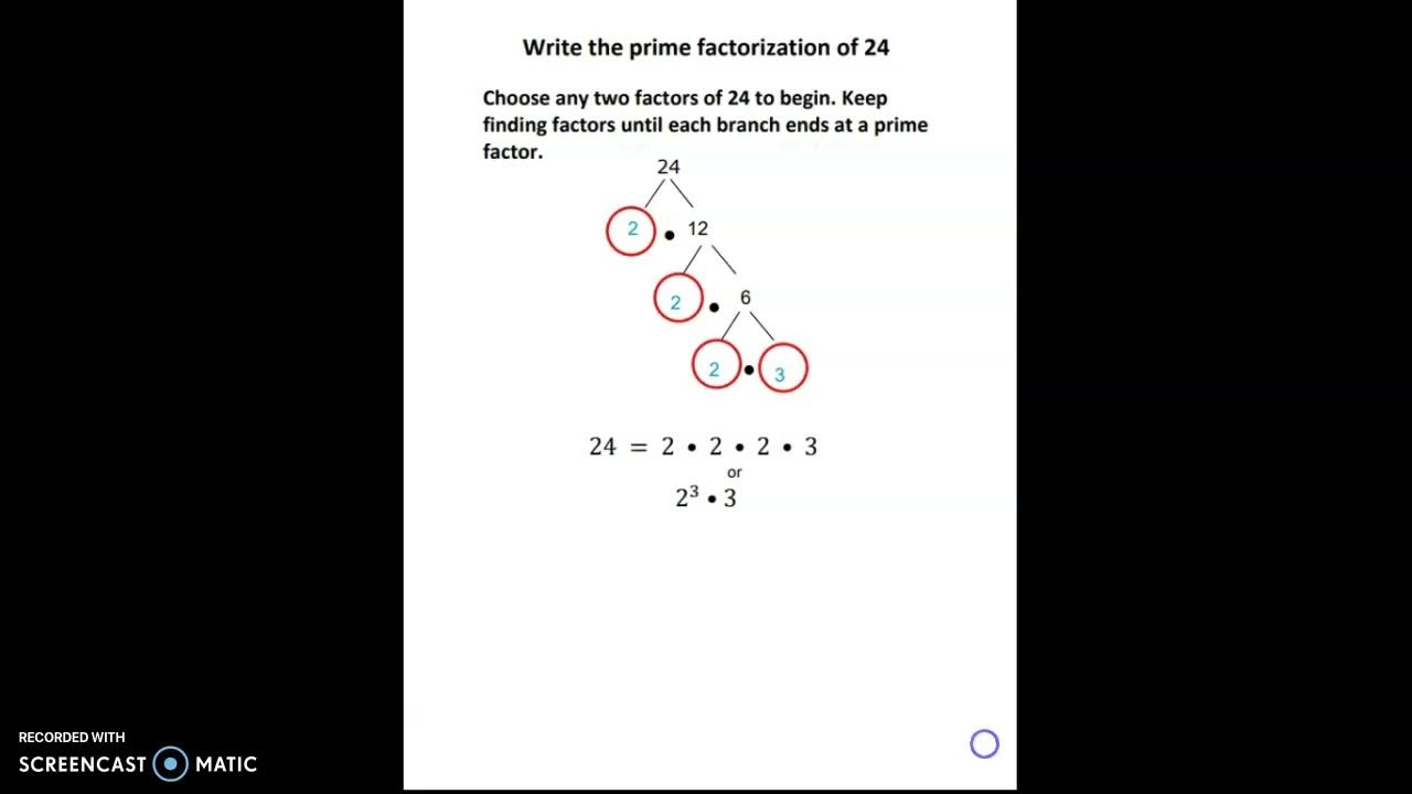 Prime Factorization (Tree and Ladder methods) - YouTube