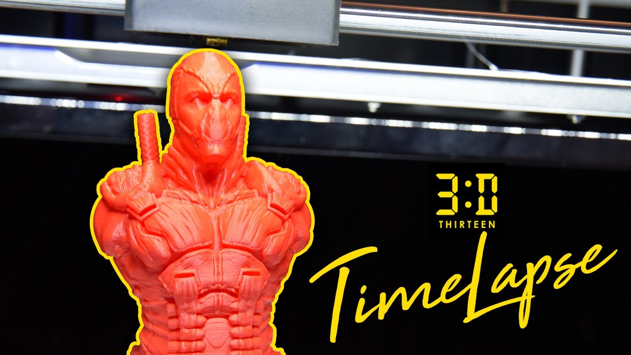 3D Printer Timelapse - Marvel's Deadpool 4K (Qidi Tech X-Max) - YouTube