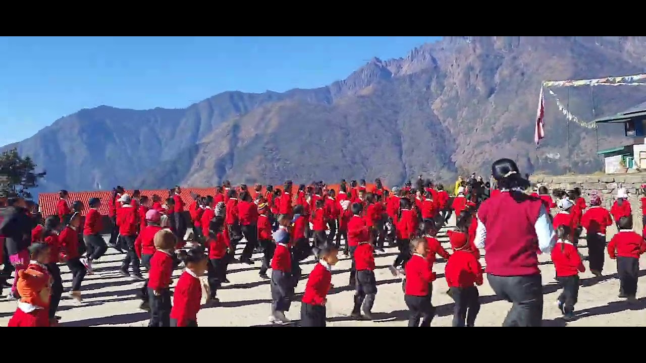 Morning Assembly||Shree Lukla Basic School||Khumbu Pasang Lhamu Rural ...