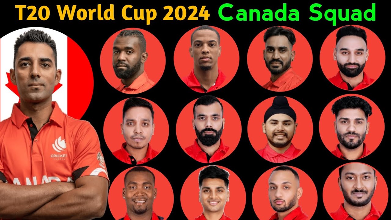 Icc T20 World Cup 2024 | Team Canada Final Squad | Canada Squad For T20 ...