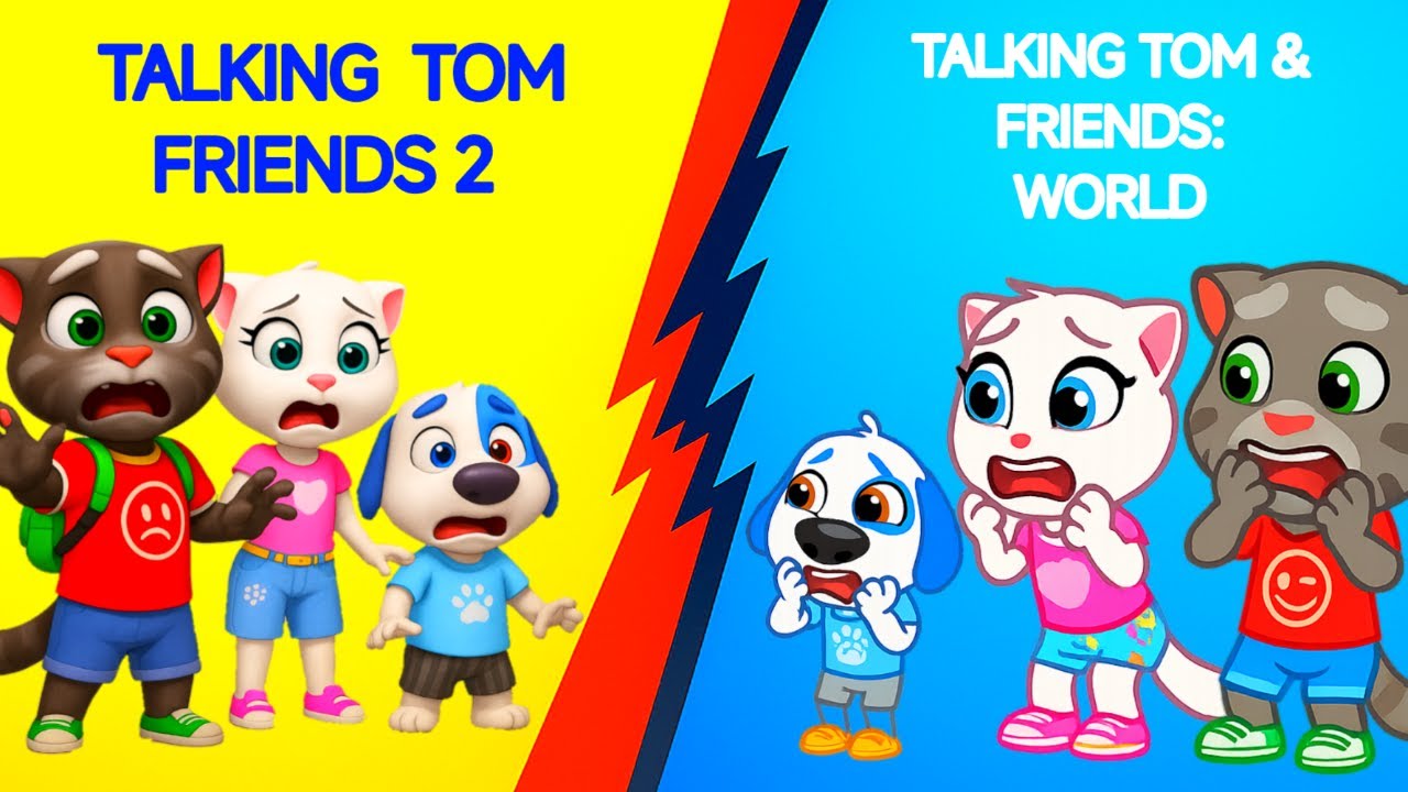 Talking Tom Friends 2 vs Talking Tom Friends: World | Talking Tom ...