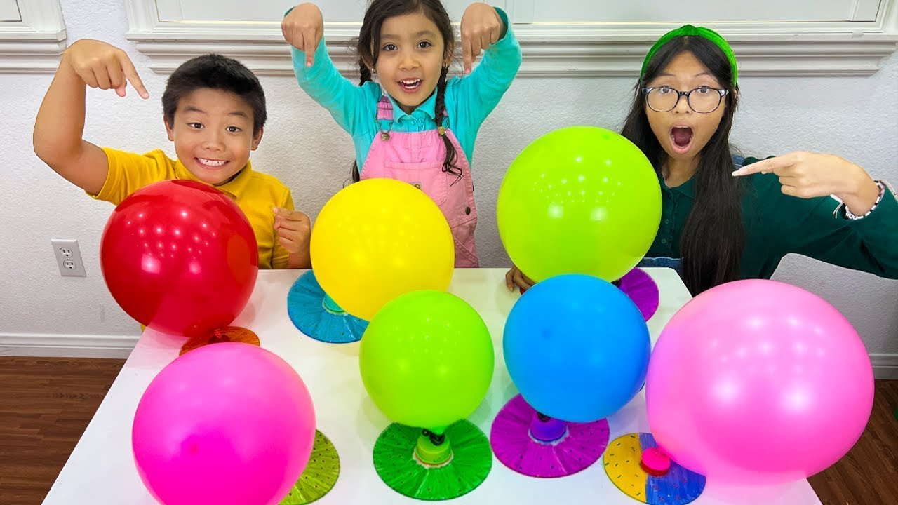 Crafty Balloon DIY Experiments for Kids with Wendy Maddie and Eric ...