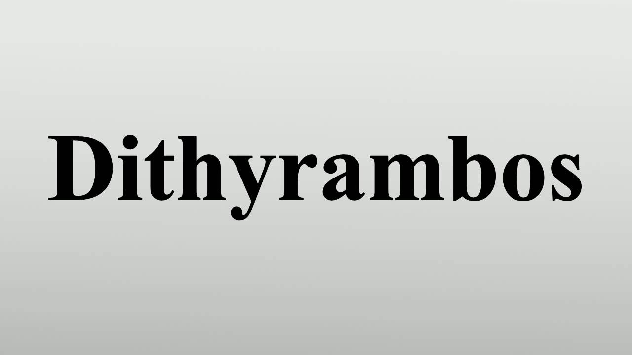 Dithyrambos - YouTube