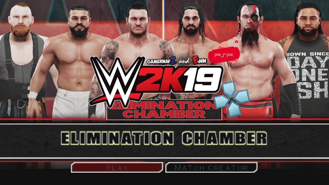 WWE 2K19 PSP, Android/PPSSPP - 6 Man Elimination Chamber Match ft. 'The ...