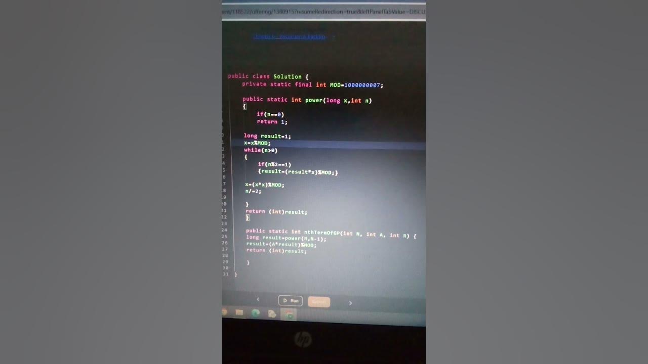 Nth Term Of Gp In Java Programming Coding Javaprogramming Hackerrank 👍👩‍💻 Youtube