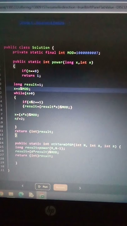 Nth Term Of Gp In Java Programming Coding Javaprogramming Hackerrank 👍👩‍💻 Youtube