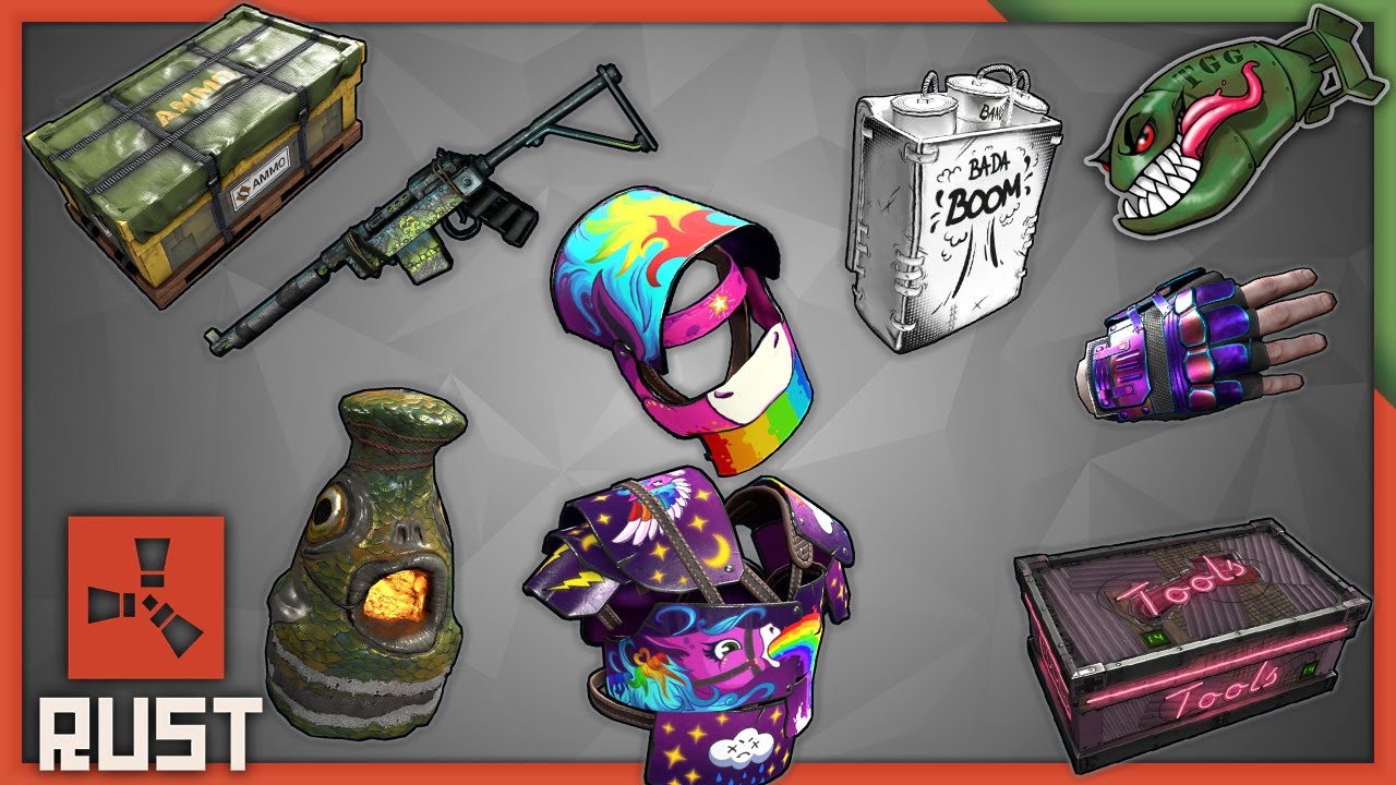 Rust Skins | Neon & Ammo Supply Boxes, Atomic SAR, Comic Satchel, Fish ...