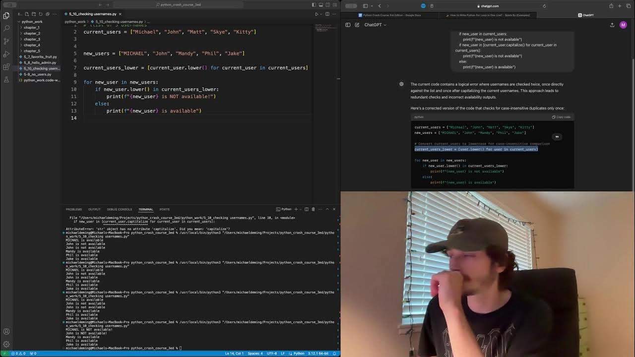 Teaching Myself Python Live: Python Crash Course by Eric Matthes ...