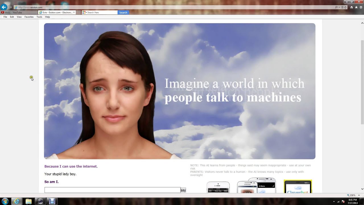 talking with evie - YouTube