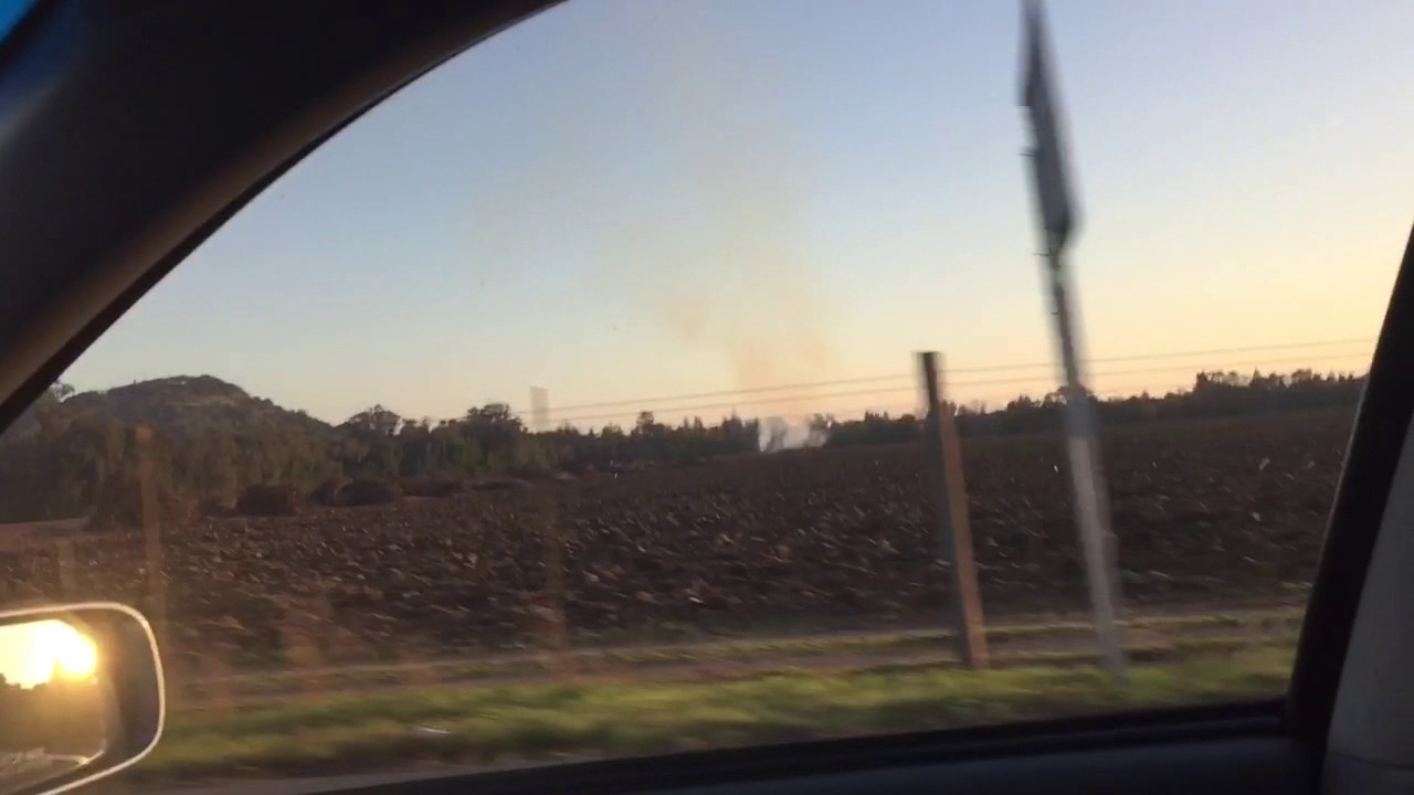 Burning old grape vines. - YouTube