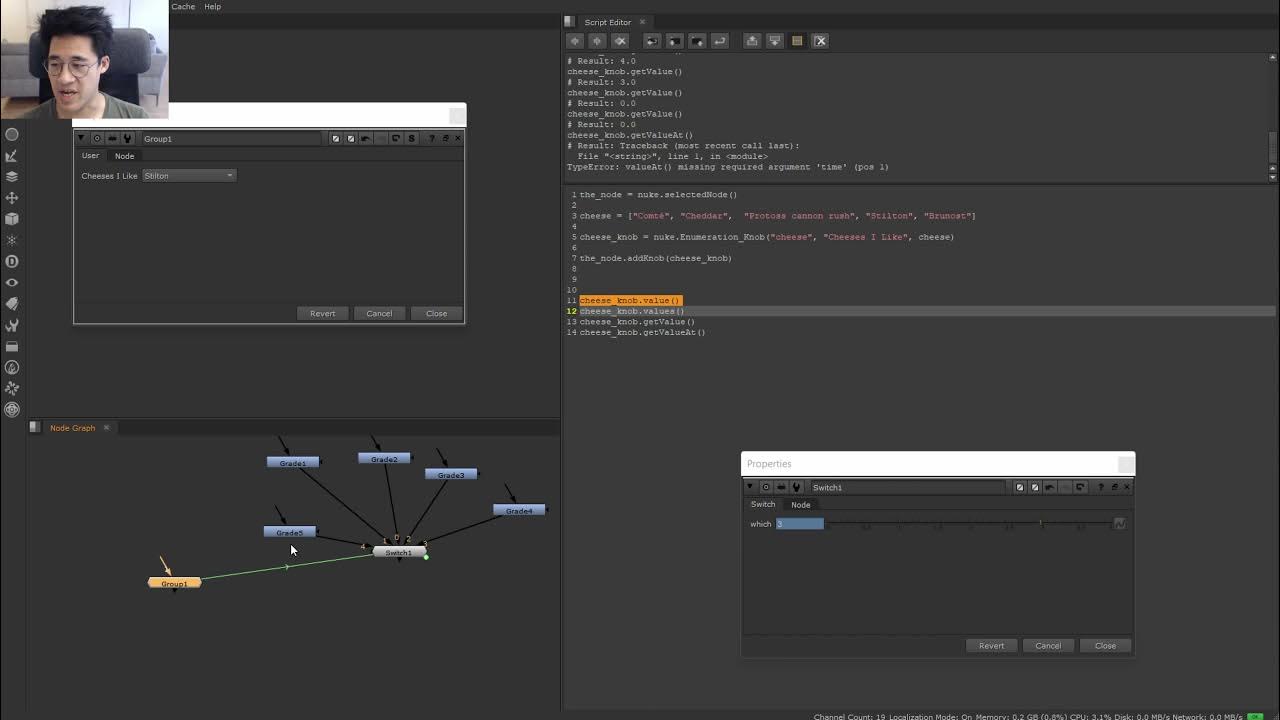 0x22 Python for (Nuke) Compers - Cascading Pulldown Knobs! (Enumerations) - YouTube