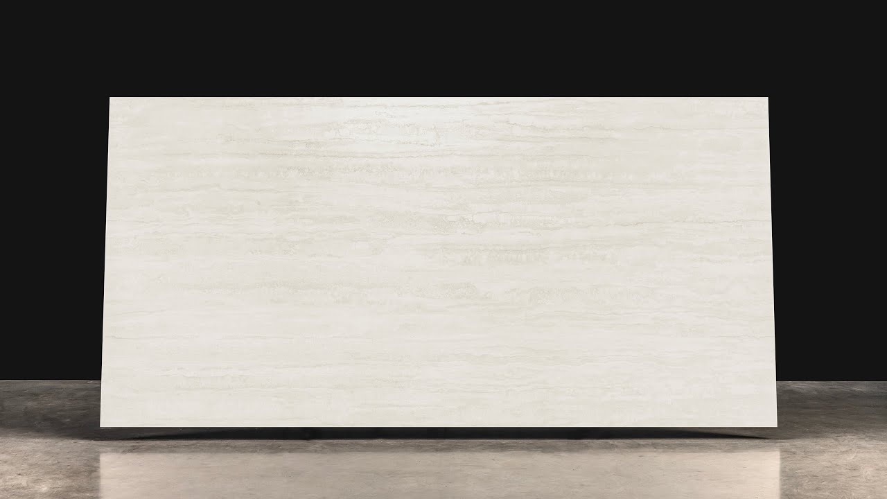 StratusPorcelain – Silver Luxe Travertine Leathered Finish - YouTube
