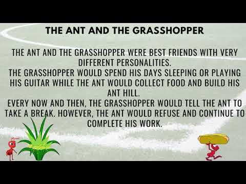 The Ant and the Grasshopper| Short Story| English Moral Stories-Listen ...