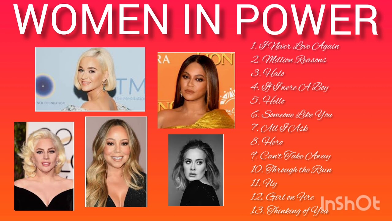 WOMEN IN POWER SONGS / LOVE SONGS / INSPIRATIONAL SONGS OF WOMEN 👍 ️ ...