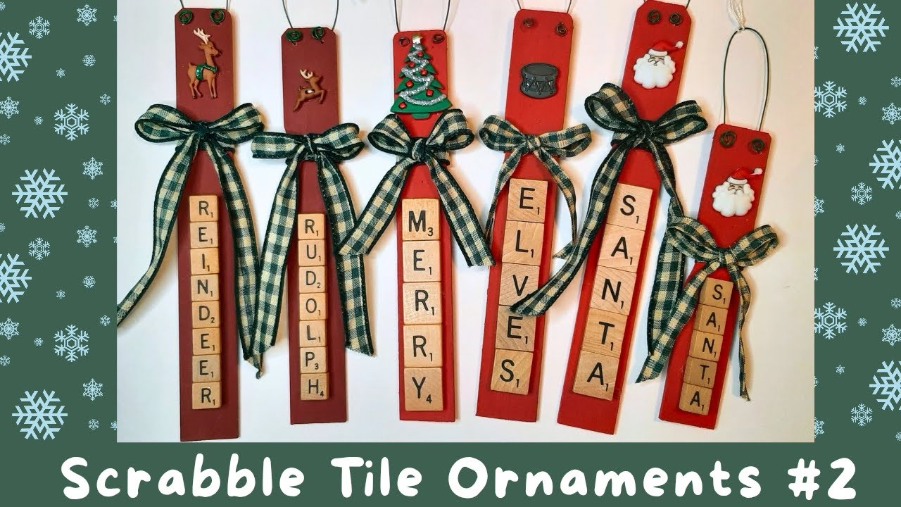 DIY Scrabble Tile Ornament - YouTube
