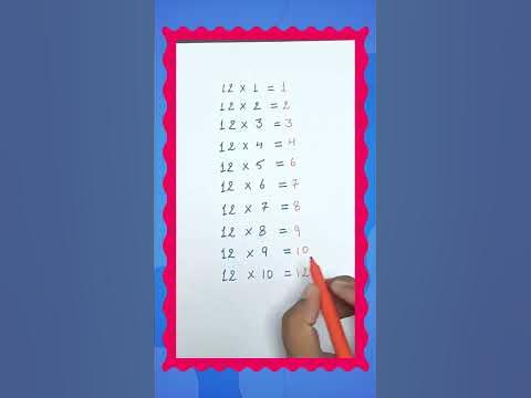 12 Table Trick | 12 Times Table Trick | 12 Table Easy Trick | Table ...