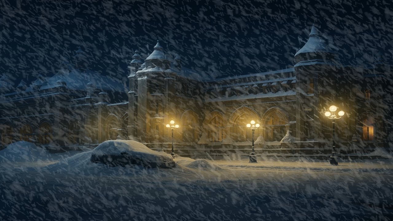 Sleep Better with Snowstorm Sounds | Peaceful Winter Night Storm ...