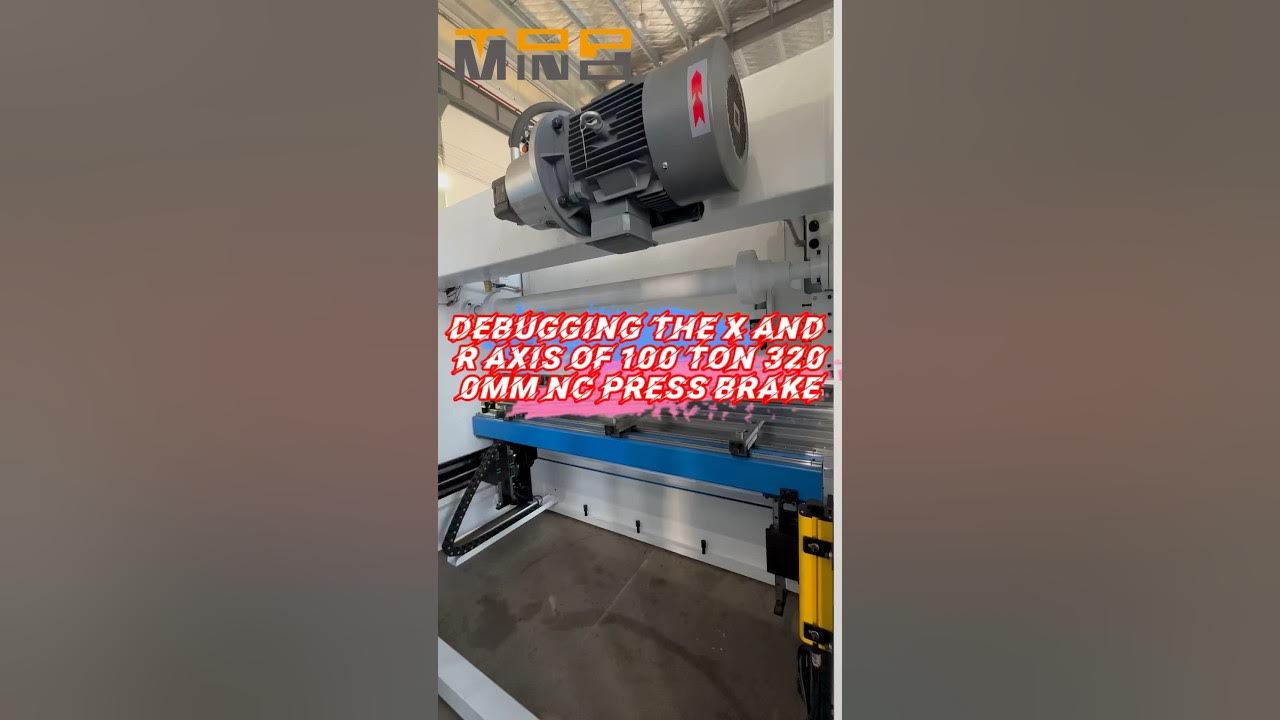 Debugging the X and R Axis of WE67K CNC Hydraulic 100 ton 3200mm Press Brake. #pressbrake #cnc ...