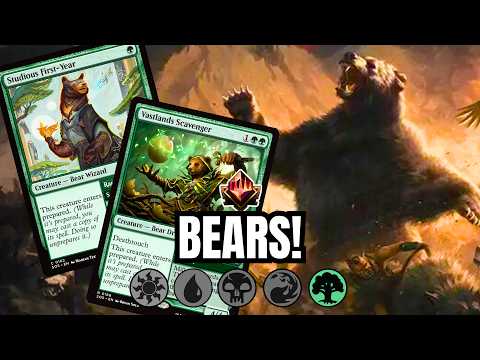 New Legendary Bear Is BUSTED! | MTG Arena Standard Mythic Ranked Mono Green