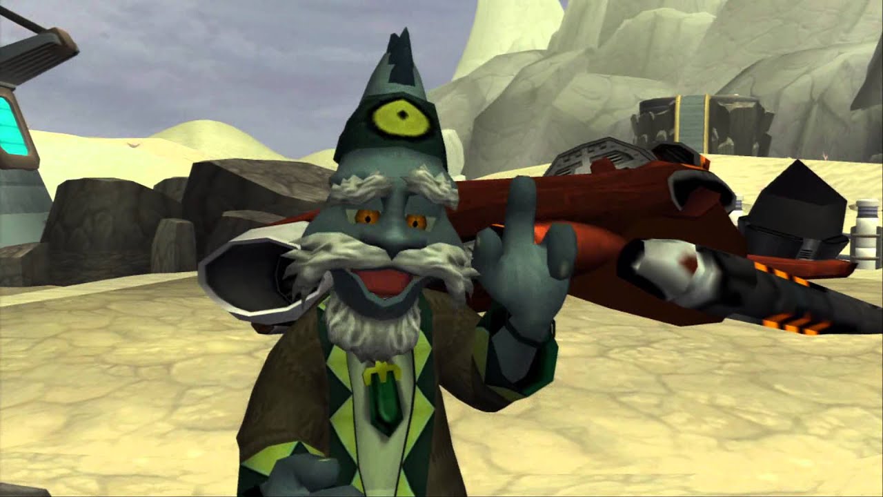 Ratchet & Clank 2: Use rock to break glass to get wrench to break glass ...