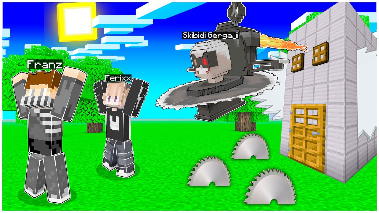 BASE RAHASIA SKIBIDI GERGAJI di MINECRAFT - YouTube