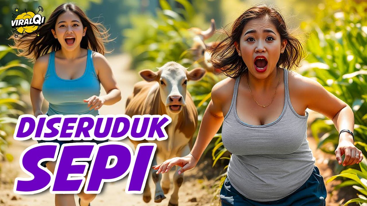 viralQi TEREKAM JELAS si gemoi diseruduk sapi lucu bikin ngakak - YouTube