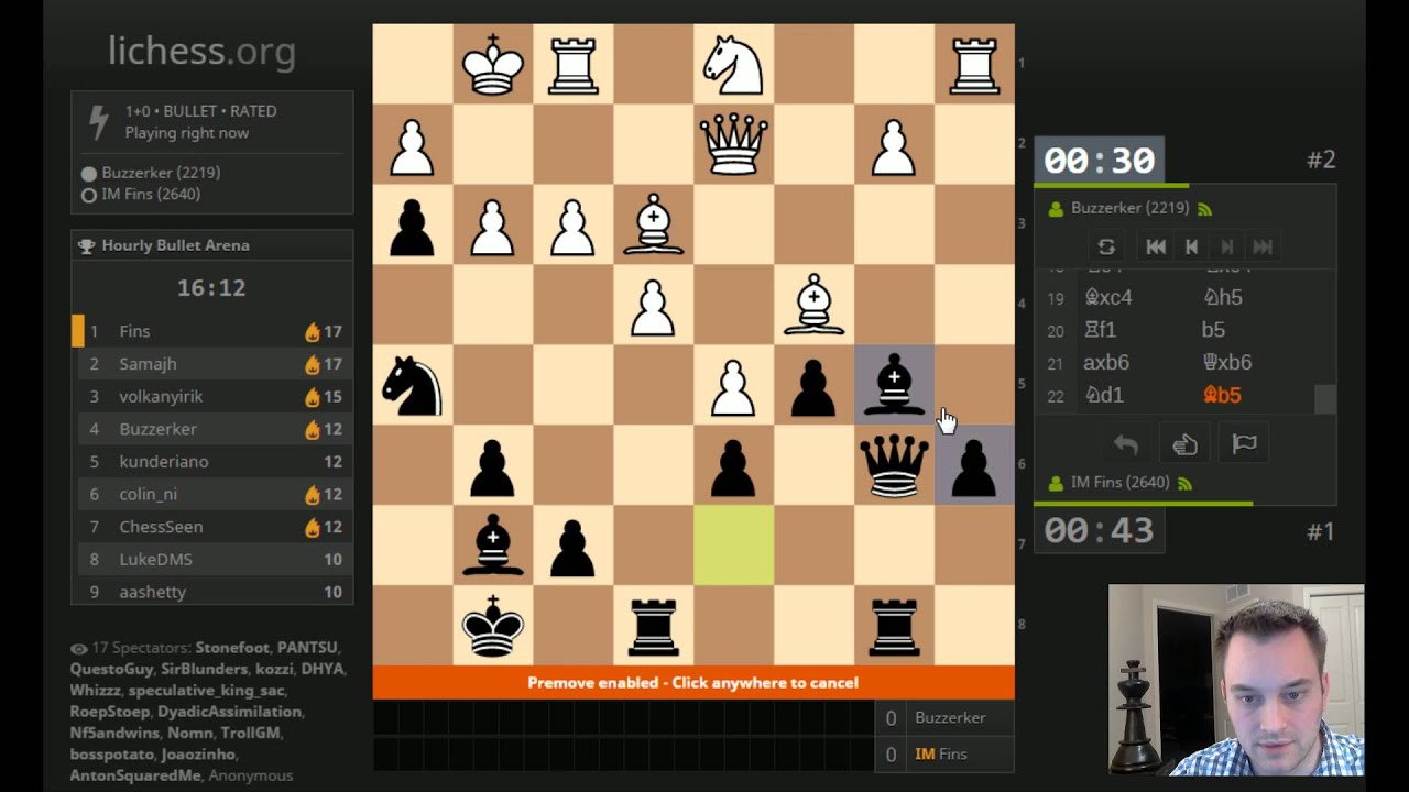 Bullet Chess #238: [Tournament] Hourly Bullet Arena - YouTube