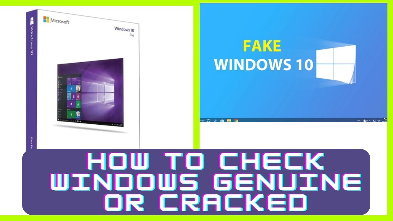 How to check Windows, Genuine or Cracked? কিভাবে উইন্ডোজ জেনুইন না-কি ...