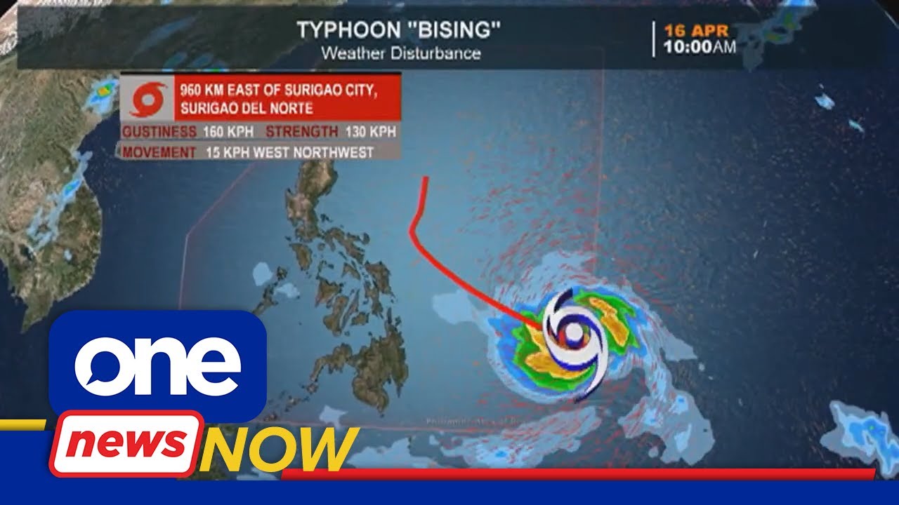 Cyclone 'Bising' intensifies into typhoon - YouTube