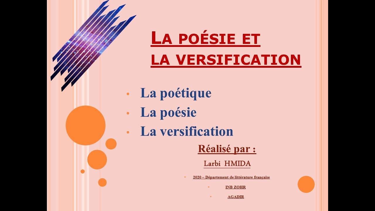 la poésie et la versification : 1 - définition - YouTube