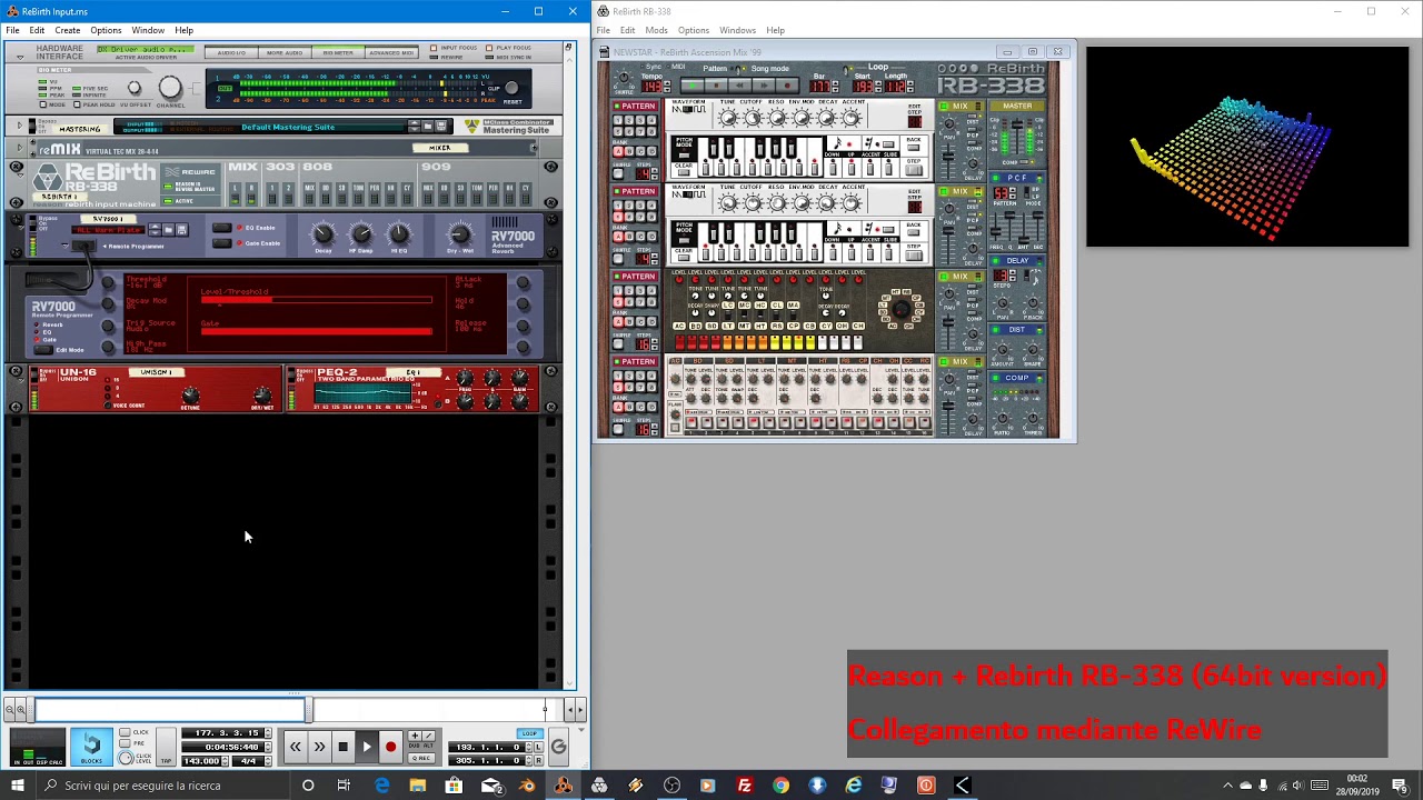Reason + ReBirth RB-338 (64 bit) - YouTube